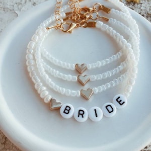 Team Bride Bracelet Set Bride and Bridesmaides Bracelet Bundle ...