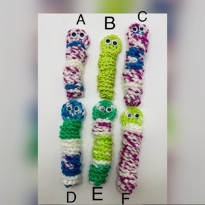 Worry Worm Stress Toy, Crocheted Worry Worm Anxiety Toy - Etsy
