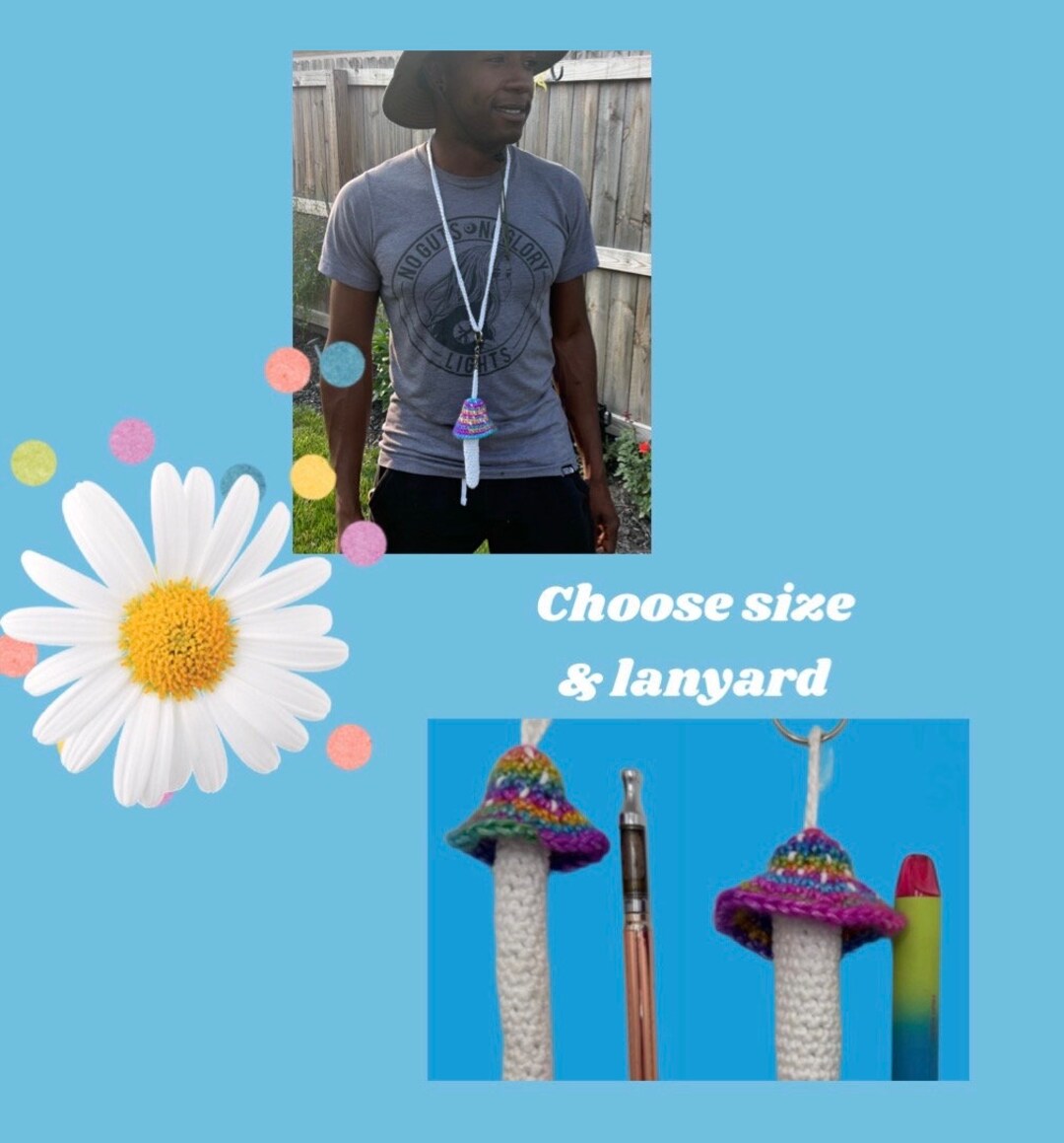 Mushroom Vape Holder, Rainbow Vape Pen Holder, Lanyard, Liquid Vape ...