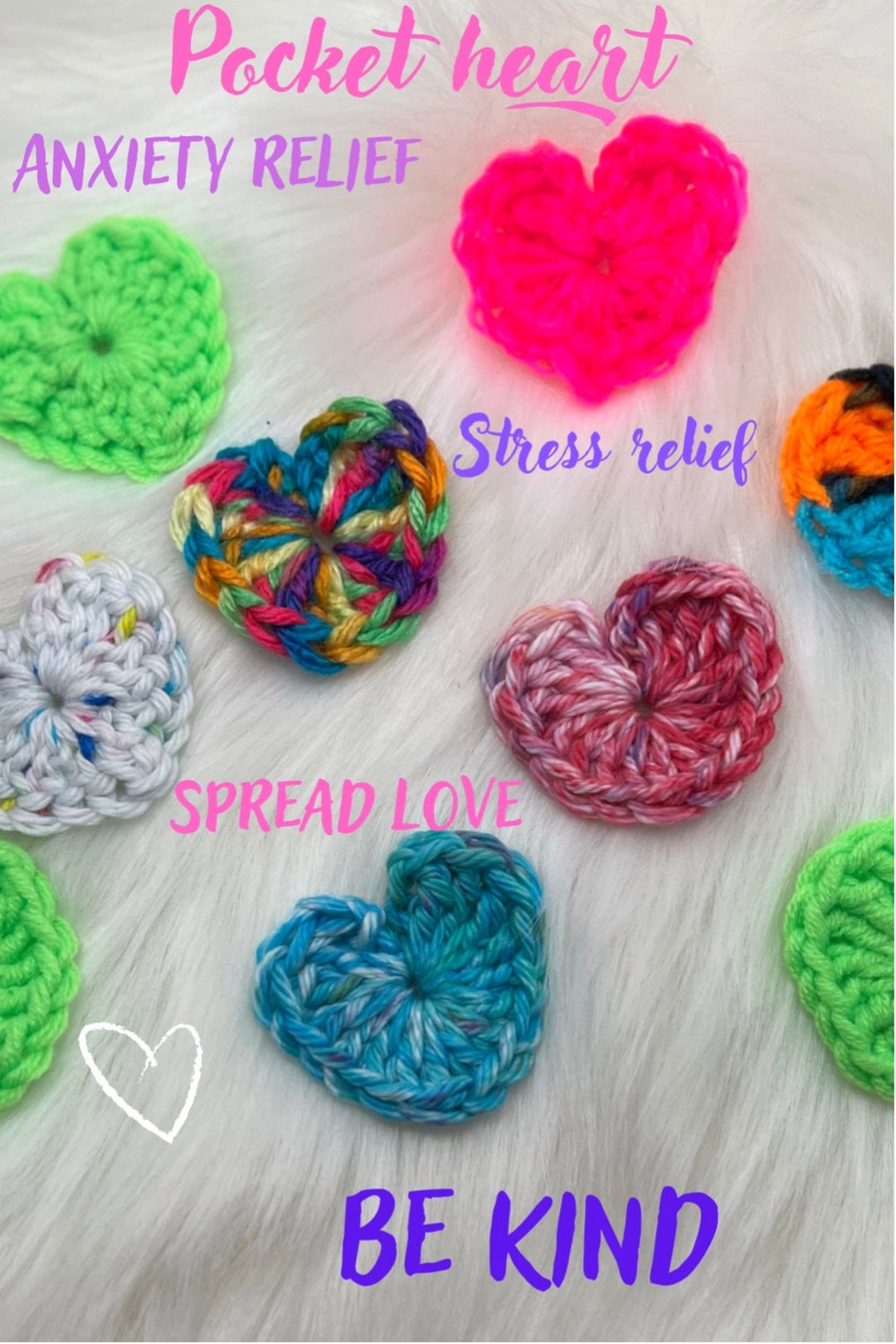 Pocket Heart, Pocket Hug, Anxiety Relief, Amigurumi - Etsy