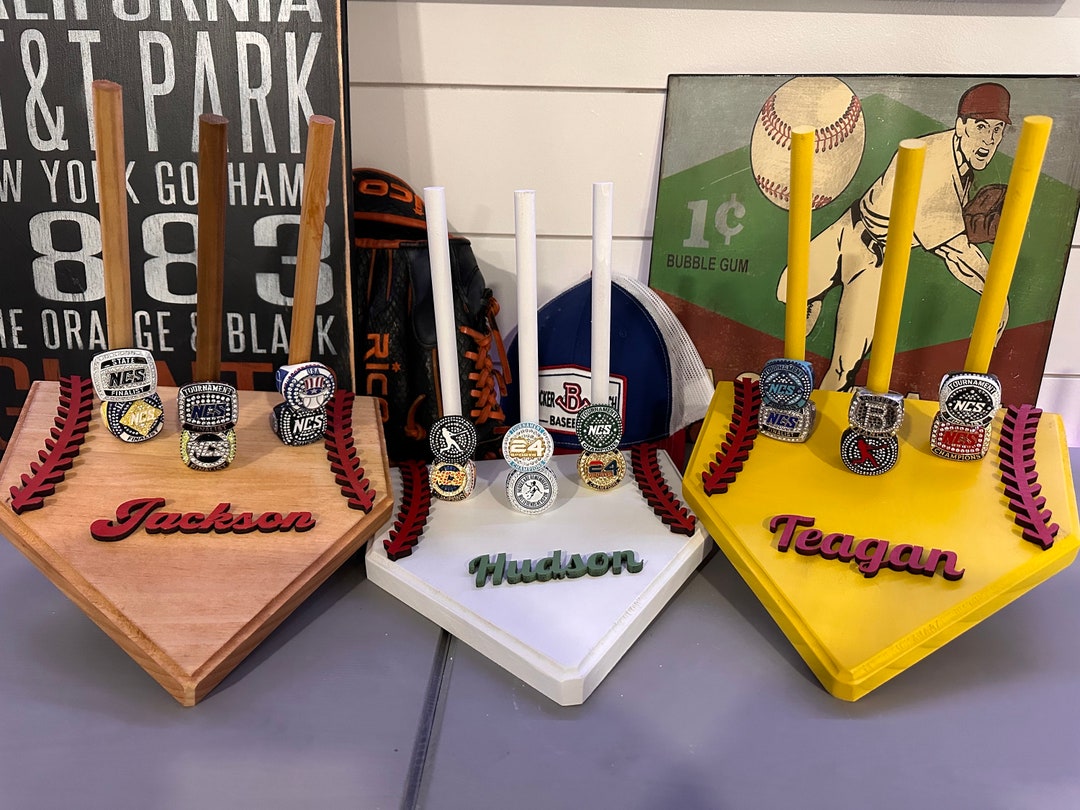 Customized Baseball Ring Holder, Softball Ring Display, Sports Ring ...