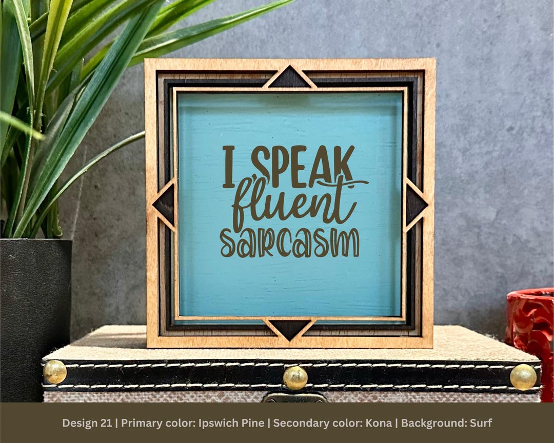 Custom Shadow Box Sign, Funny Sayings, Quirky Desk Decor Sign, Humorous ...