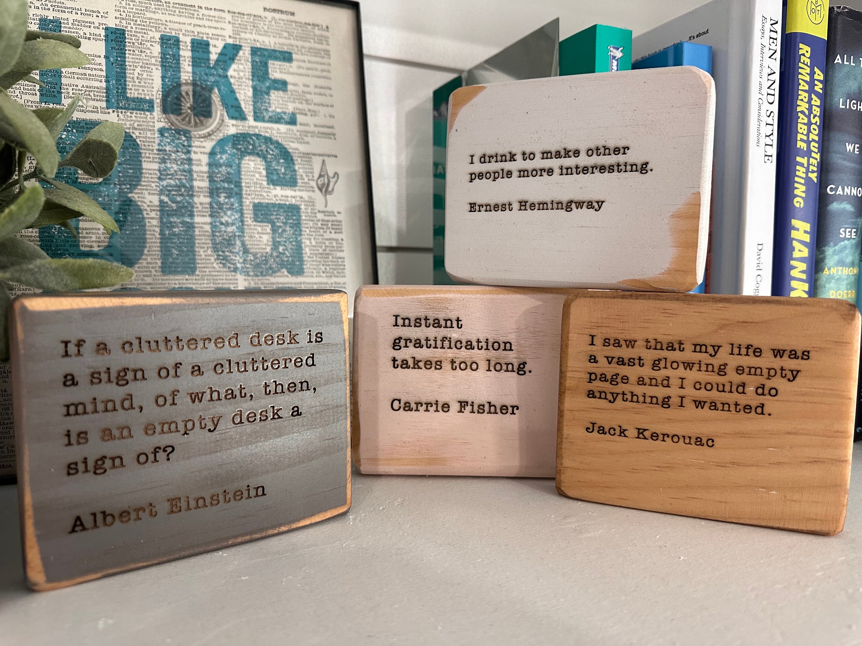 Custom Sayings Wood Block Quote Sign Custom Sign Customized Desk Sign ...