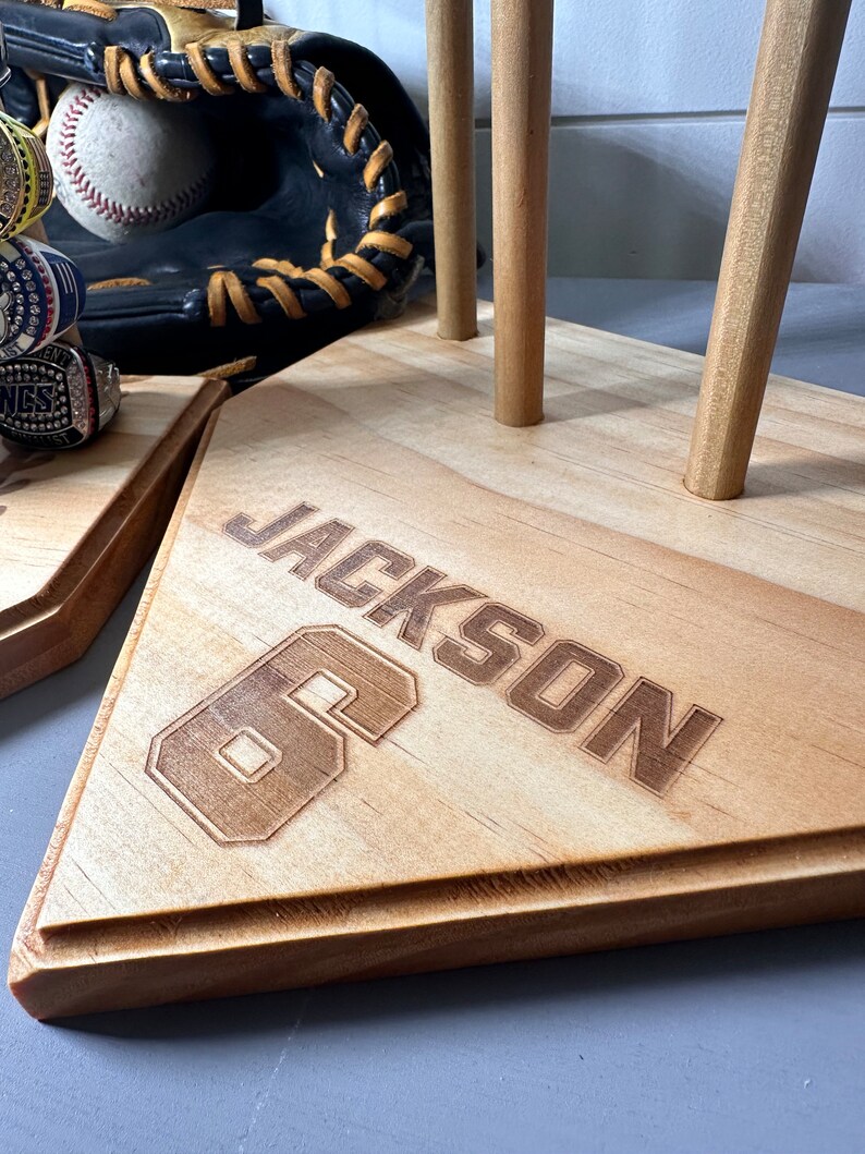 Personalized Baseball Ring Stand | Custom Softball Home Plate Ring ...