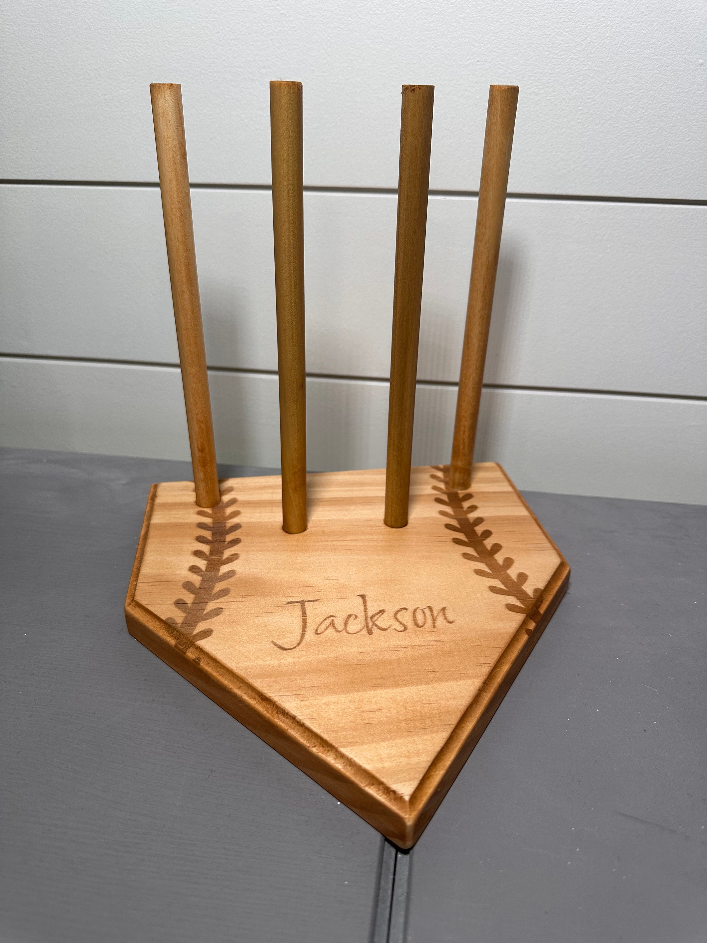 Personalized Baseball Ring Stand | Custom Softball Home Plate Ring ...
