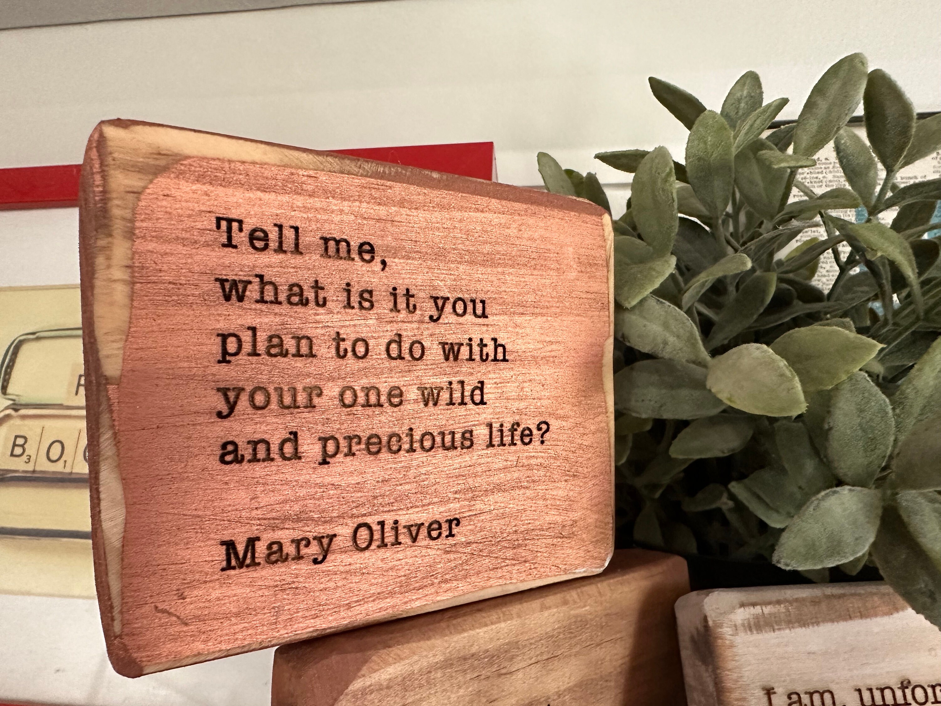 Custom Sayings Wood Block Quote Sign Custom Sign Customized Desk Sign ...