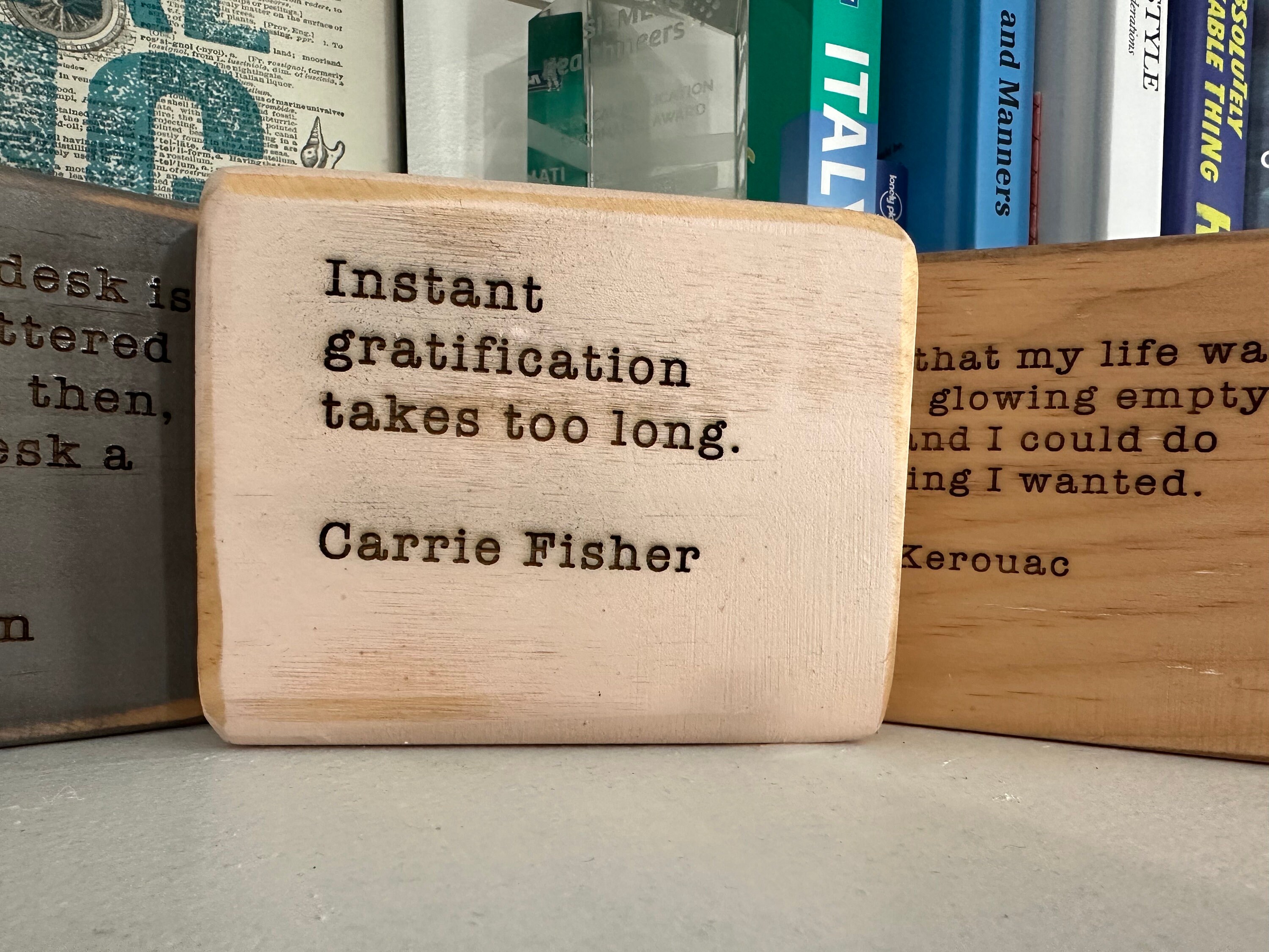Custom Sayings Wood Block Quote Sign Custom Sign Customized Desk Sign ...