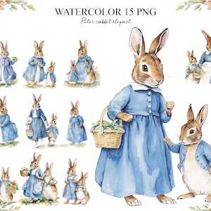Peter Rabbit & Mum 15 PNG, Beatrix Potter Style PNG, Clip Art, Baby ...