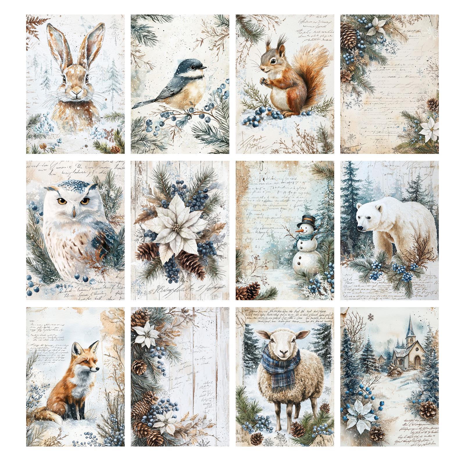 Cozy Winter Printable Paper Pack, A-4 Junk Journal Background 50 JPC - Etsy