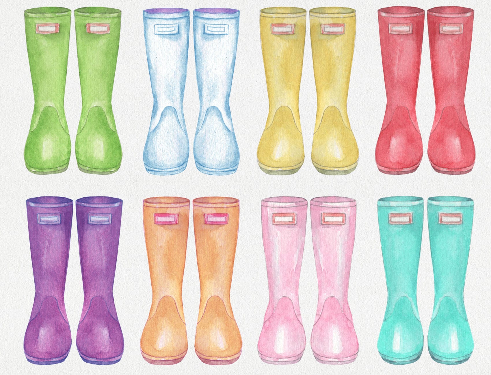 Personalized Clipart Wellies Boots Clipart for Her - Etsy UK