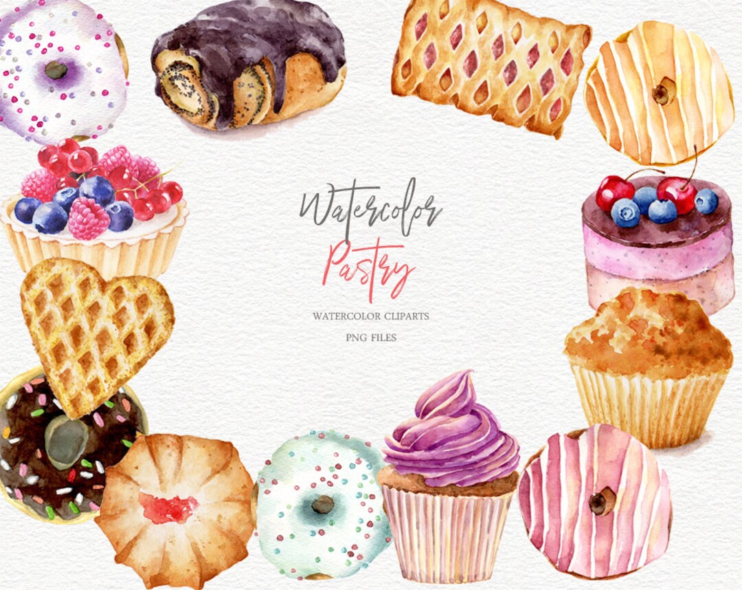 Food, Kitchen Clipart, Sweet Pastry, Bakery Clip Art, Donuts Clipart ...