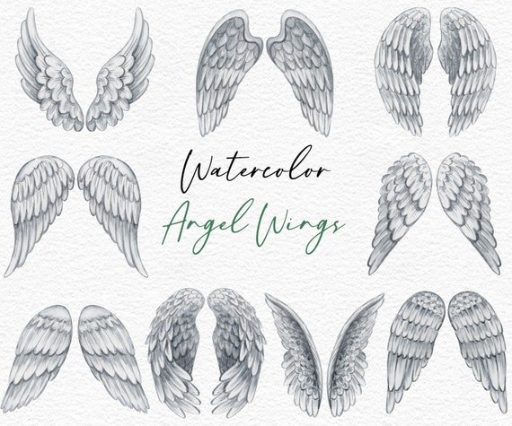 Dark Angel Wings Drawing Side View