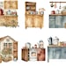 Watercolour Cottagecore Kitchen Clipart Bundle Cottage - Etsy