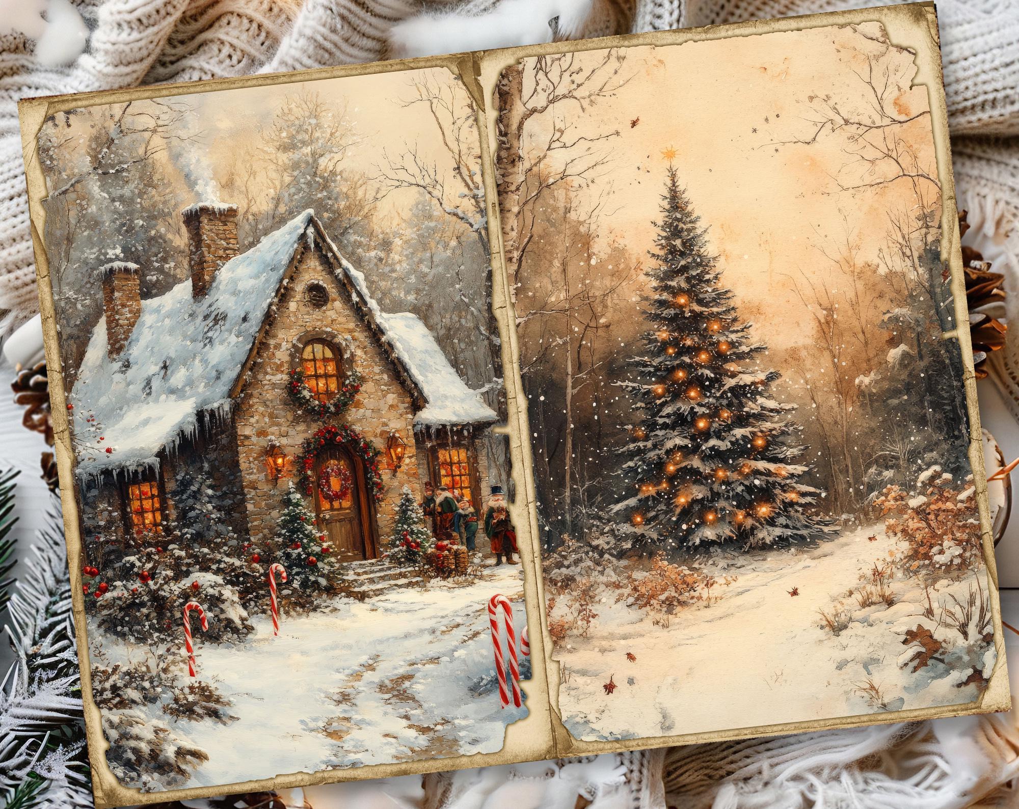 Vintage Christmas 2 Junk Journal Printable Pages, Junk Journal Kit ...