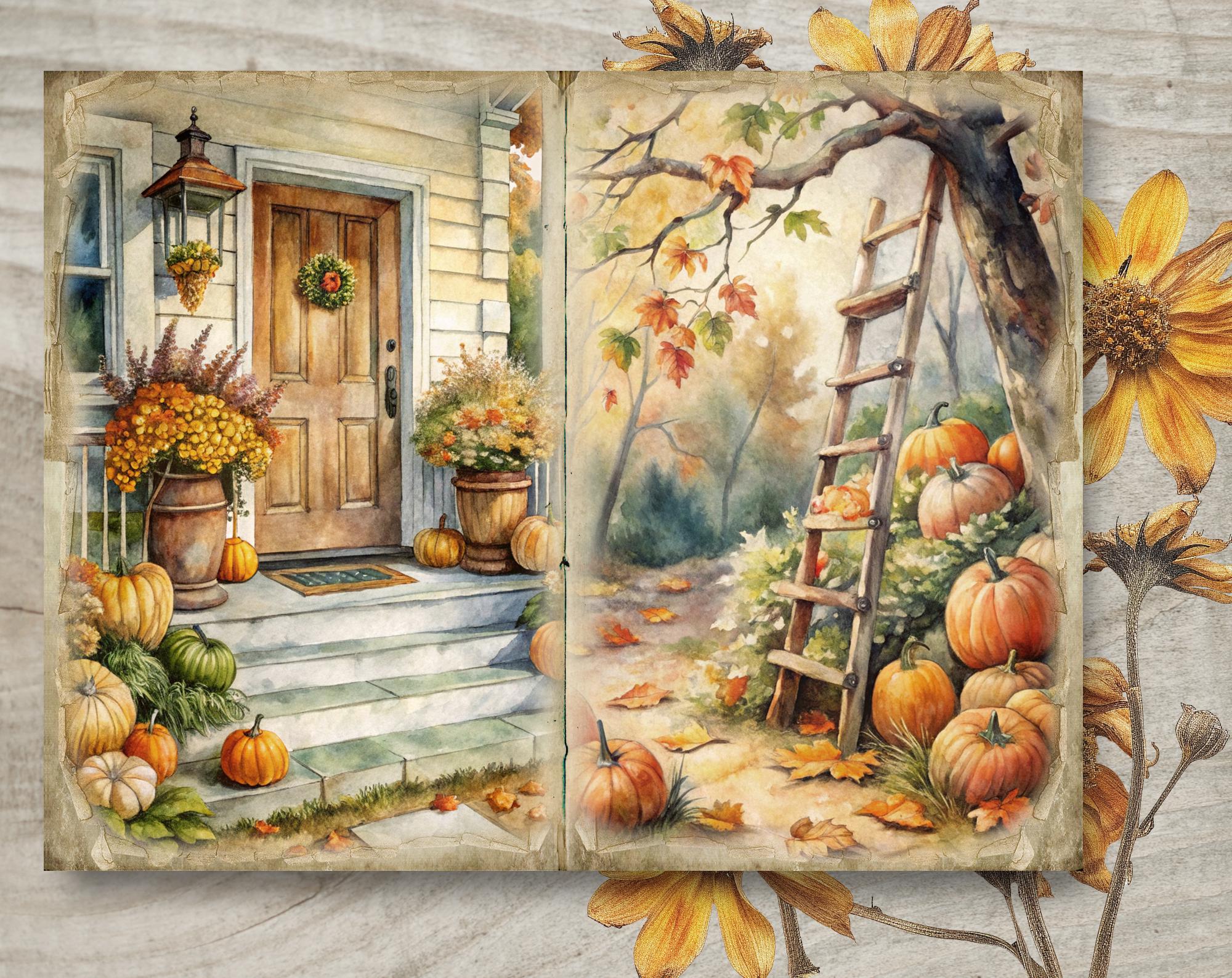 Warm Autumn Junk Journal Kit: Printable Scrapbook Pages (PDF), Part 3 ...