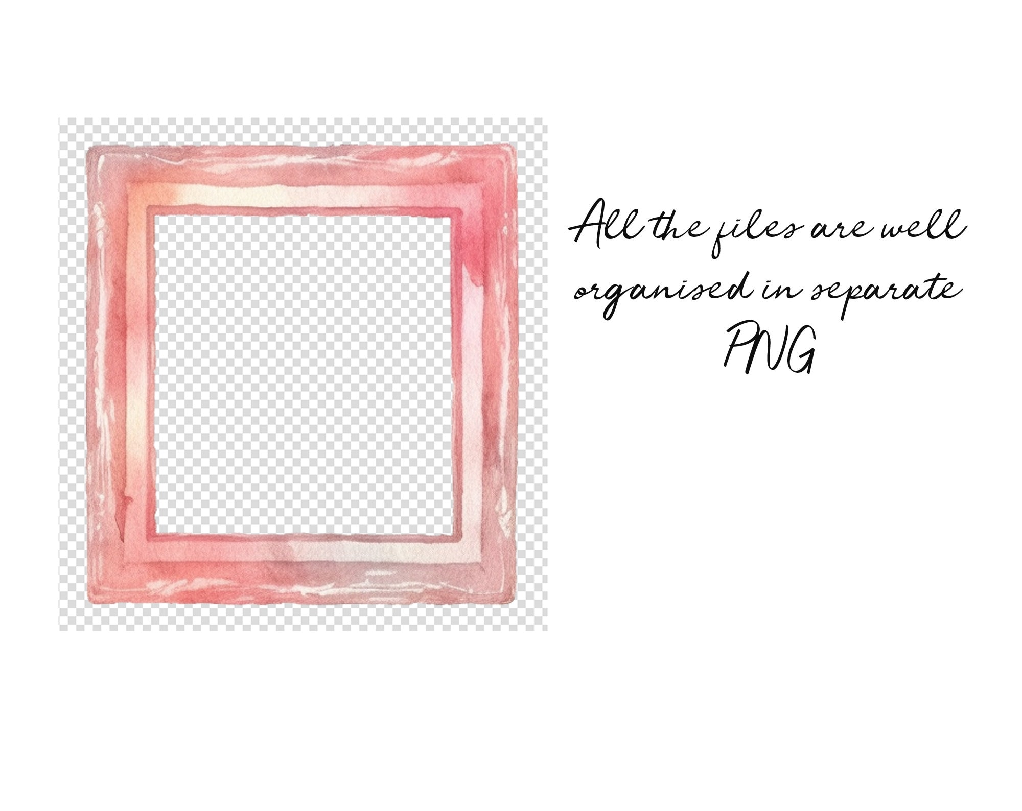 Watercolor Clipart Frames Borders Clipart Pastel Frames - Etsy UK