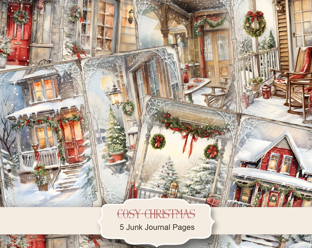 Cosy Christmas Junk Journal Kit, Merry Christmas Junk Journal Pages ...