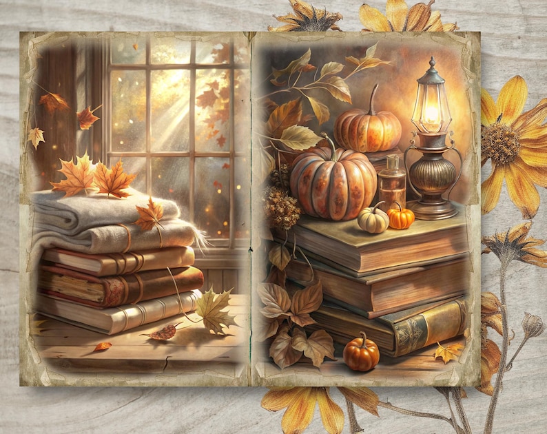 Warm Autumn Junk Journal Kit: Printable Scrapbook Pages (PDF), Part 3 ...