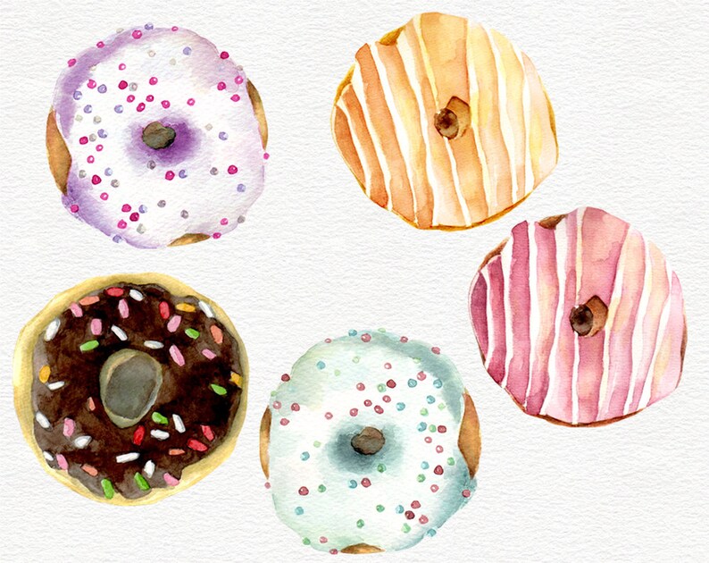 Food Kitchen Clipart Sweet Pastry Bakery Clip Art Donuts - Etsy