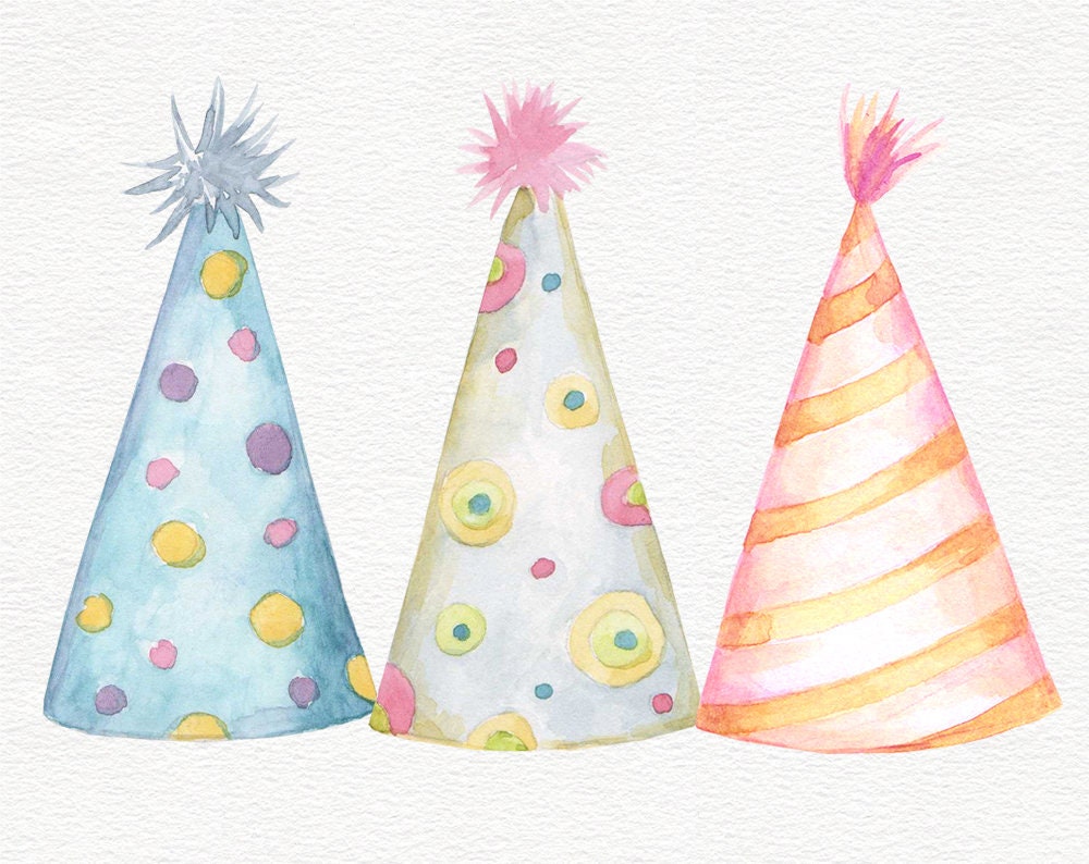 Watercolor Birthday Clipart Balloons Clipartparty Banners - Etsy
