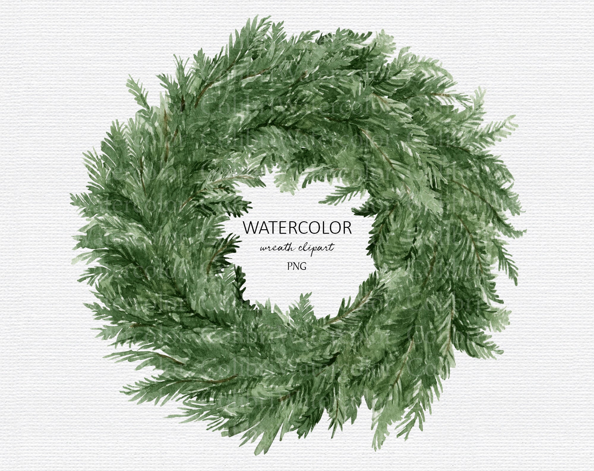 Christmas Winter Clipart Winter Wreath PNG Diy Wedding - Etsy