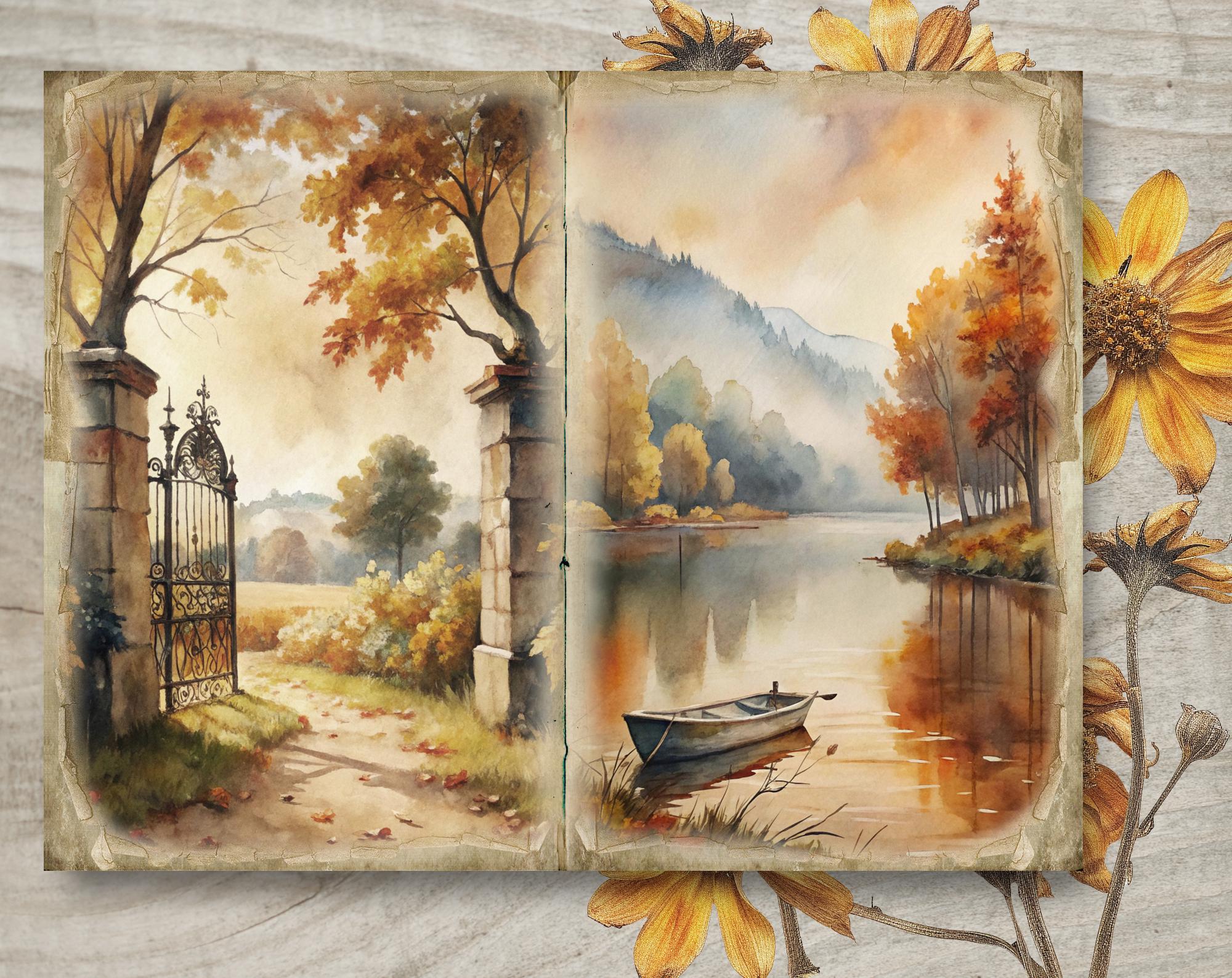 Warm Autumn Junk Journal Kit: Printable Scrapbook Pages (PDF), Part 3 ...