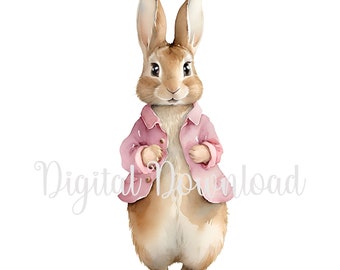 Flopsy Bunny PNG, Animal Sublimation Design, Beatrix Potter Style, Baby ...