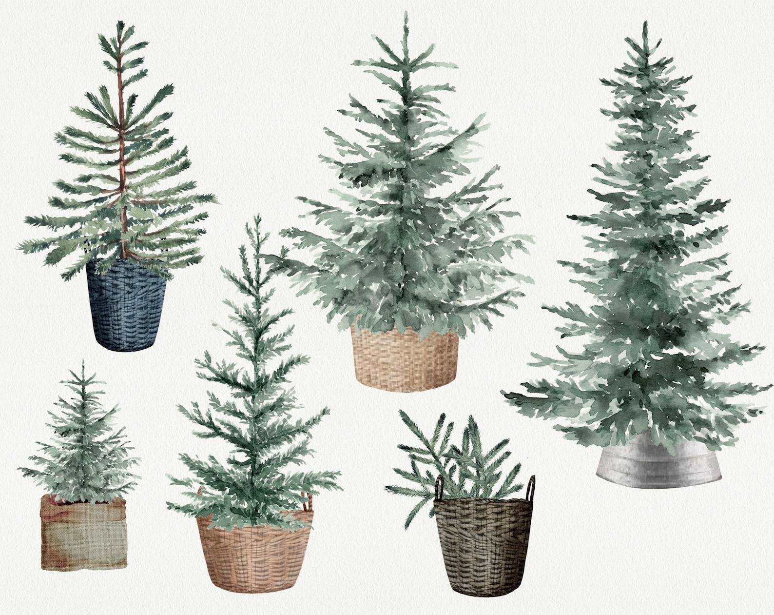 Christmas Winter Clipart Christmas Tree Christmas Clipart - Etsy