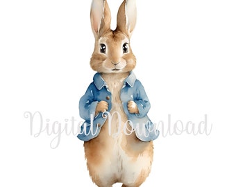 Flopsy Bunny PNG, Animal Sublimation Design, Beatrix Potter Style, Baby ...