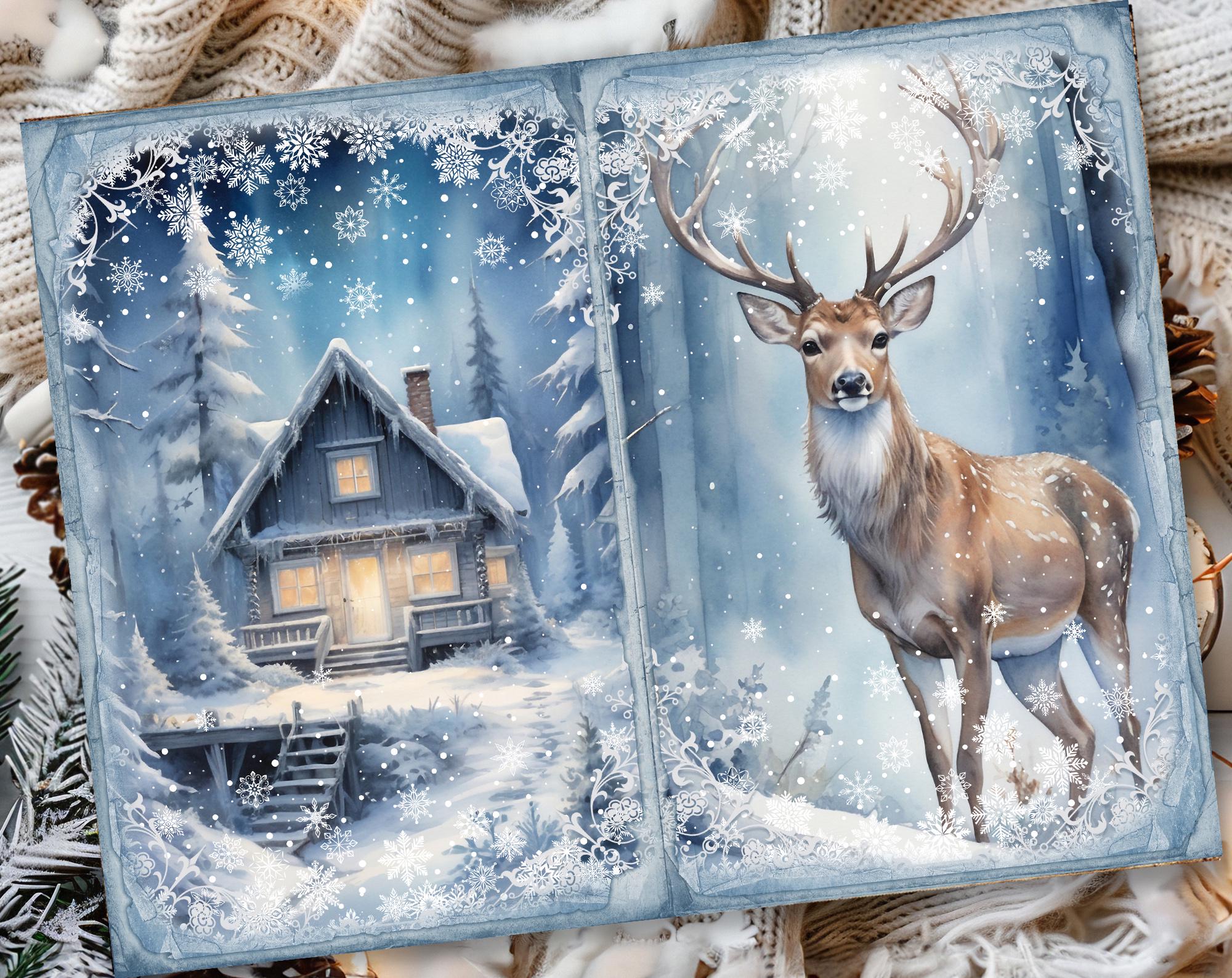 Enchanted Forest Winter Junk Journal Printable Pages, Junk Journal Kit ...
