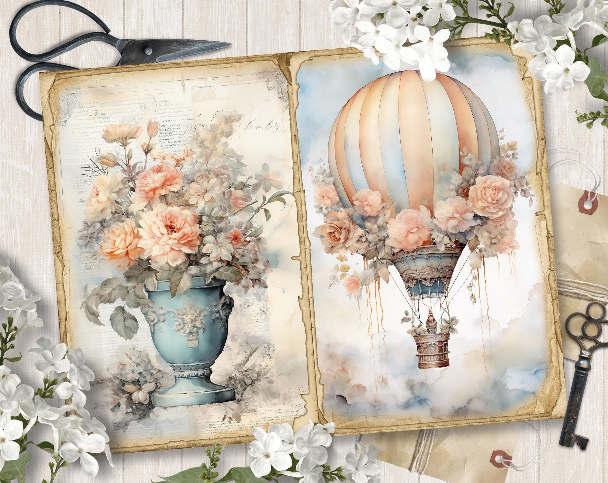 Tenderness 5 Junk Journal Printable Pages, Junk Journal Kit, Scrapbook ...