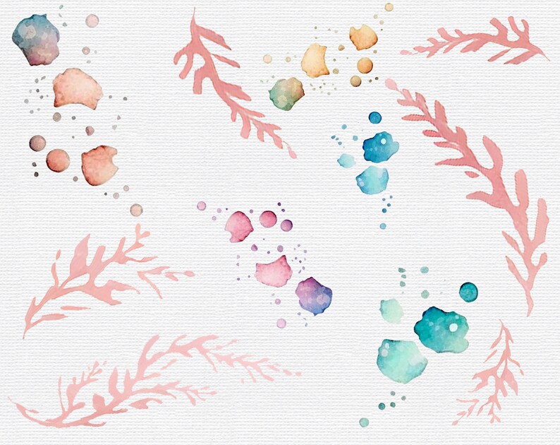 Watercolor Mermaid Tail Clipart Sea Beach Clipart Mermaid - Etsy