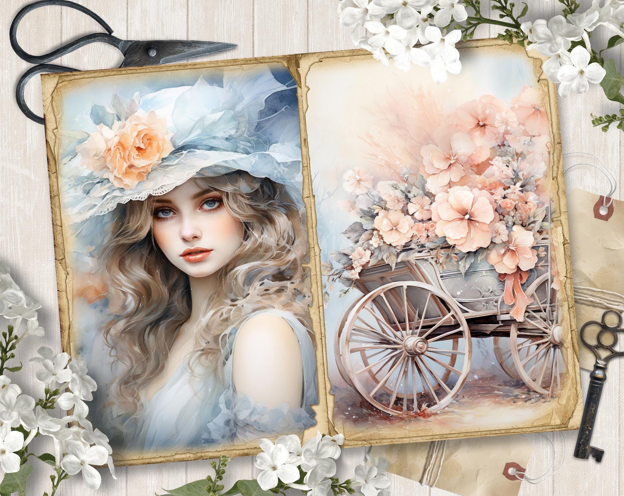 Tenderness 3 Junk Journal Printable Pages, Junk Journal Kit, Scrapbook ...
