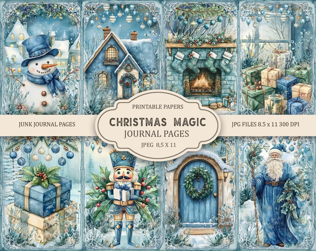 Christmas Magic 2 Junk Journal Printable Pages, Junk Journal Kit ...