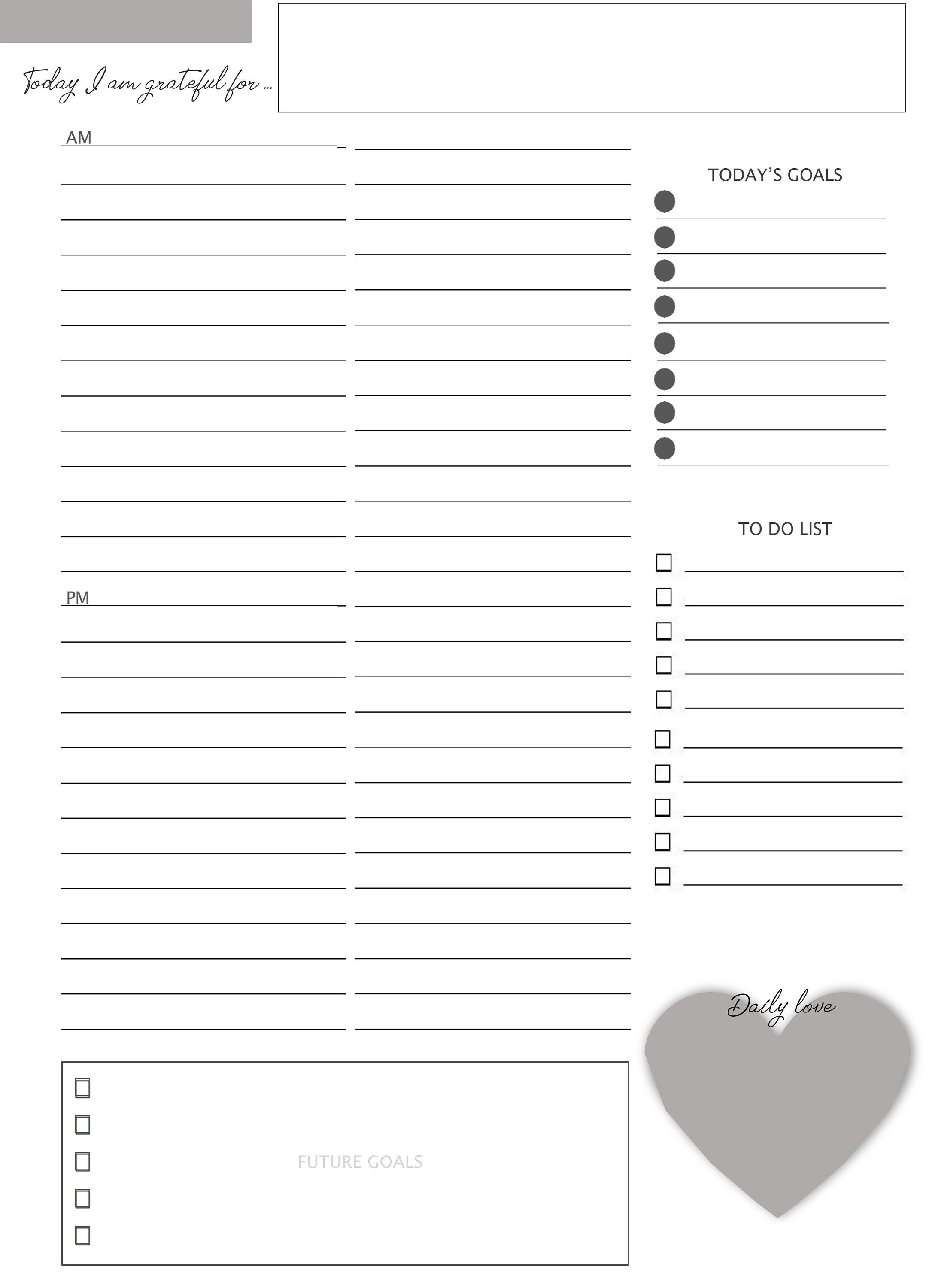 Printable Daily/weekly Planner, Diary, Journal - 2023 (gratitude Focus ...
