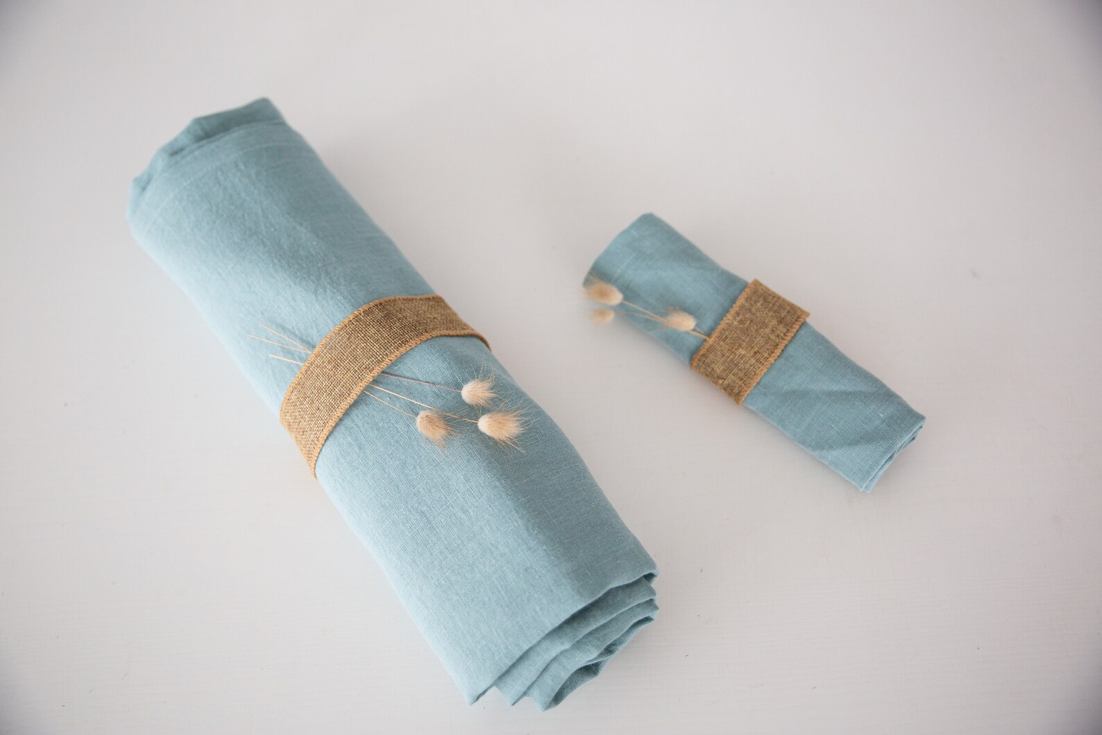 Linen Napkins Light Teal Cloth Personalized Wedding Organic Modern ...