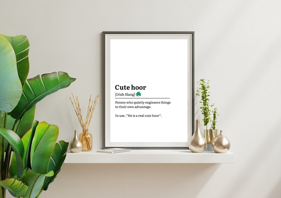CUTE HOOR Irish Print Irish Gift Irish Sayings Irish Art Wall Art Wall ...