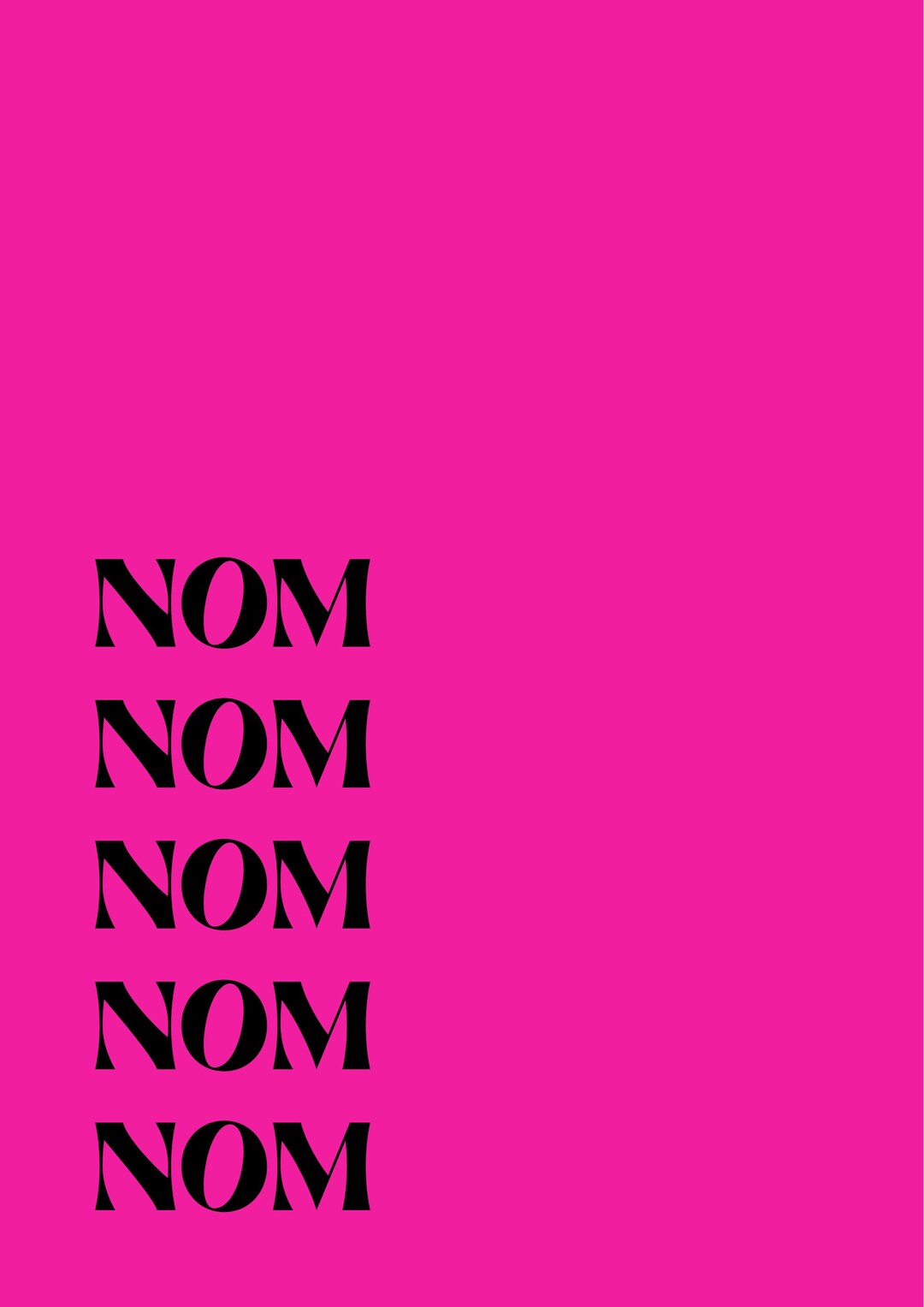 NOM NOM NOM A3 Print – Bold Scottish Wall Art, Gallery Wall Idea ...