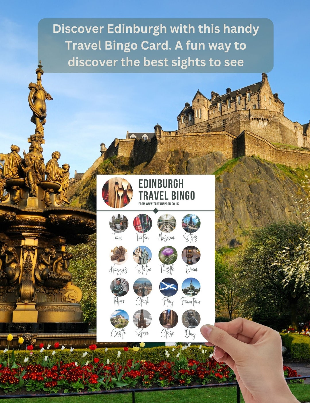 Edinburgh Travel Bingo - Etsy