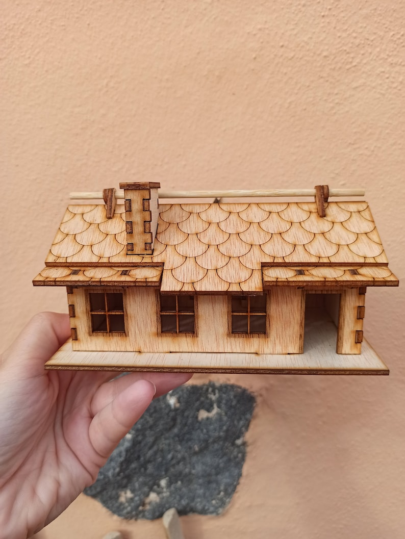 Laser Cut Wooden Mountain House DIGITAL PATTERN Pdf Ai Plt Rld Svg Dxf ...