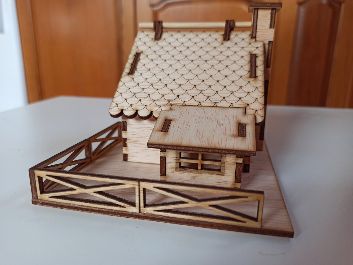 Laser Cut Wooden House DIGITAL PATTERN Pdf Ai Plt Rld Svg Dxf - Etsy