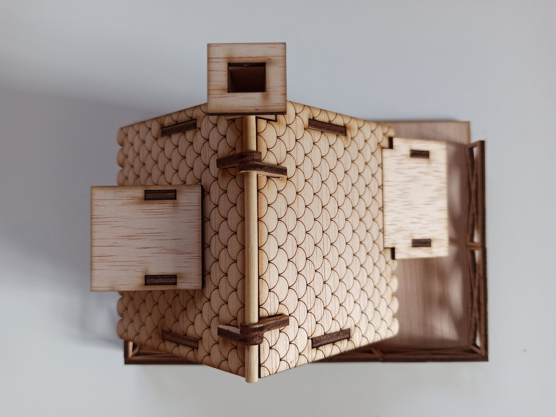 Laser Cut Wooden House DIGITAL PATTERN Pdf Ai Plt Rld Svg Dxf - Etsy