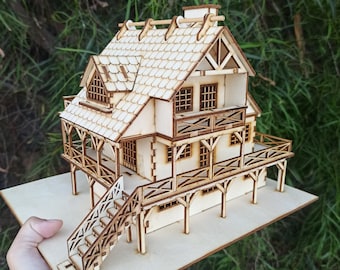 Laser Cut Wooden Country House DIGITAL PATTERN Ai Plt Rld Dxf - Etsy