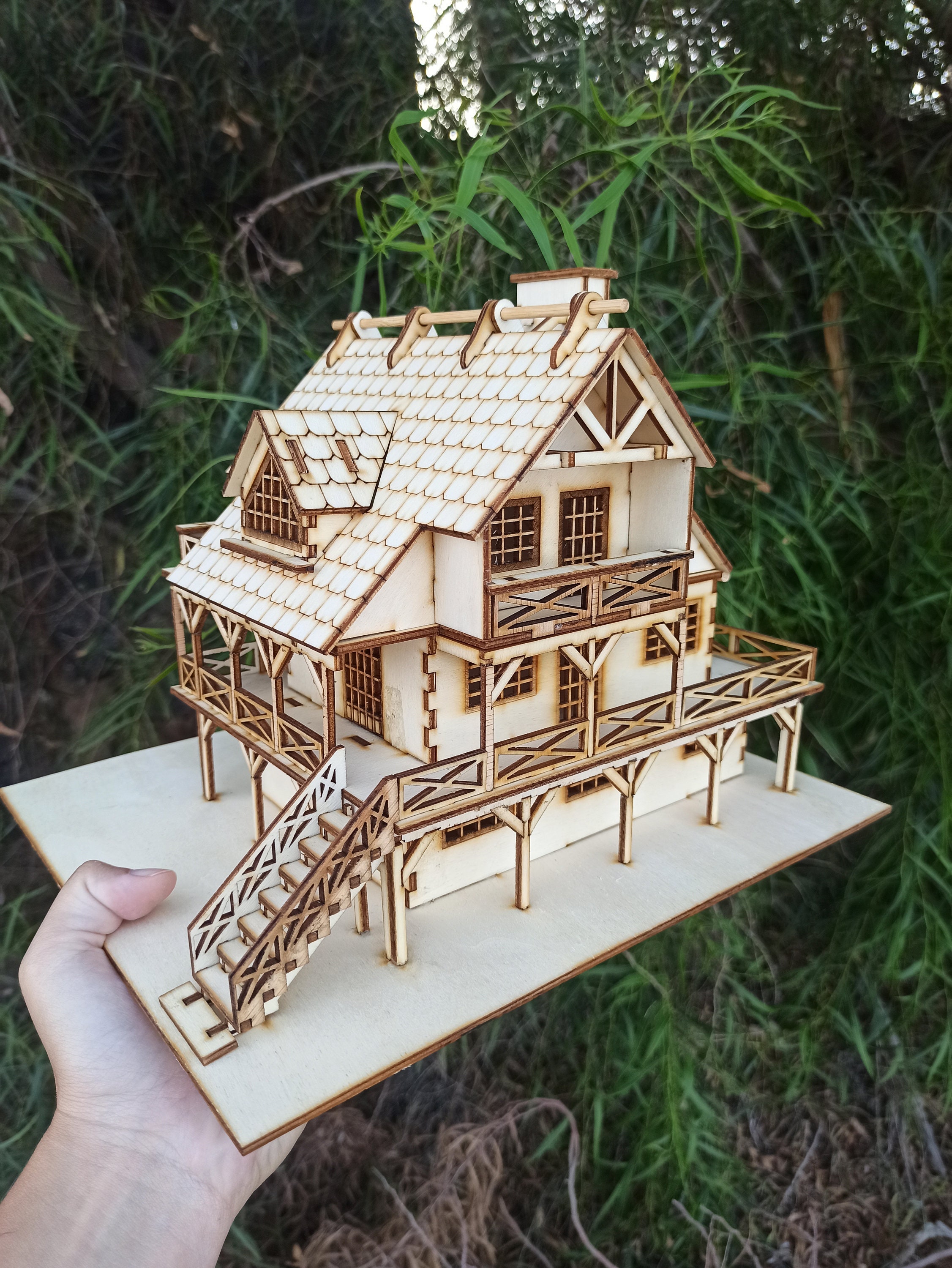 Bundle of 5 Laser Cut Wooden Houses DIGITAL PATTERNS Ai Plt Rld Dxf - Etsy