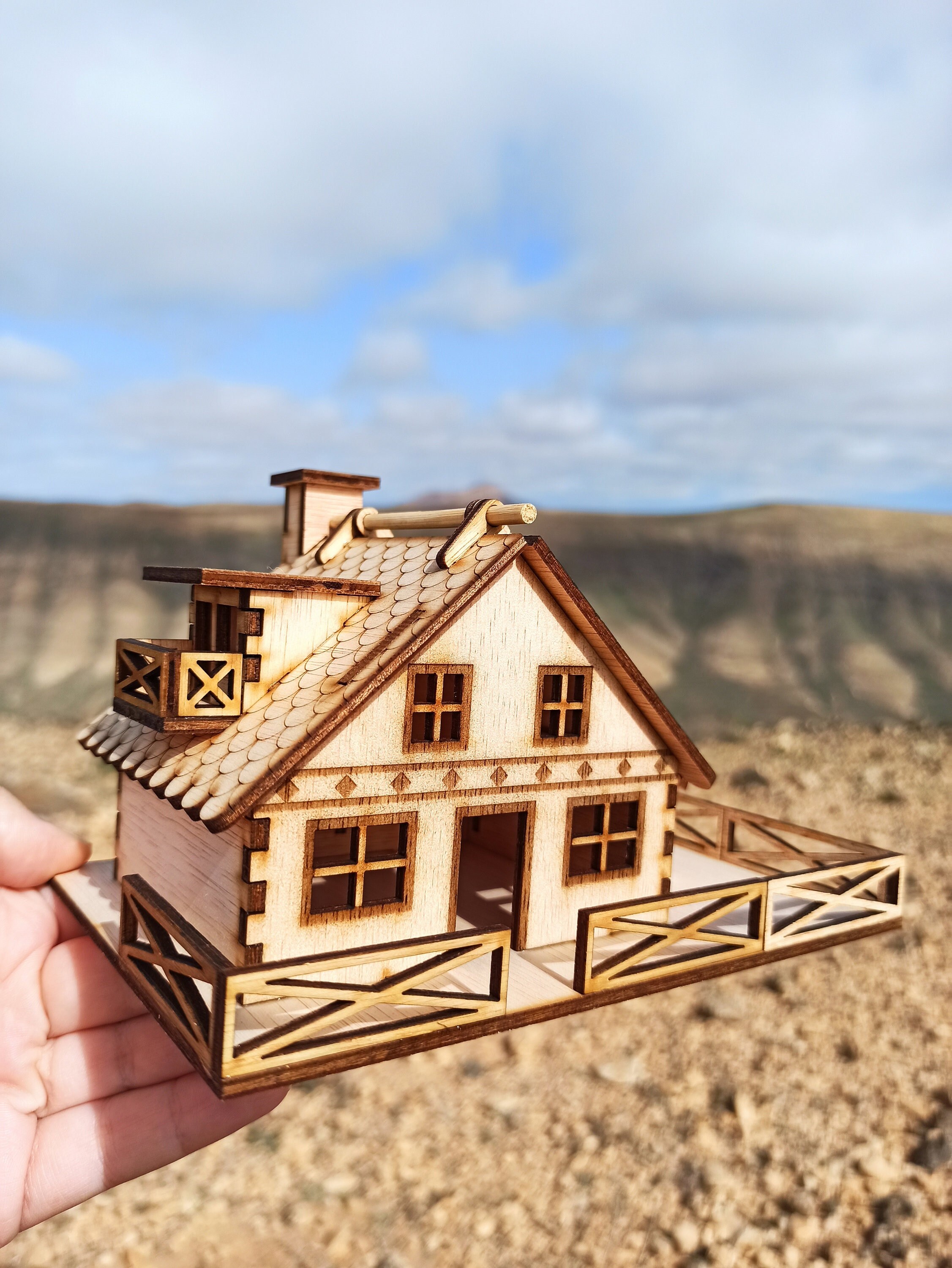 Laser Cut Wooden House DIGITAL PATTERN Pdf Ai Plt Rld Svg Dxf - Etsy