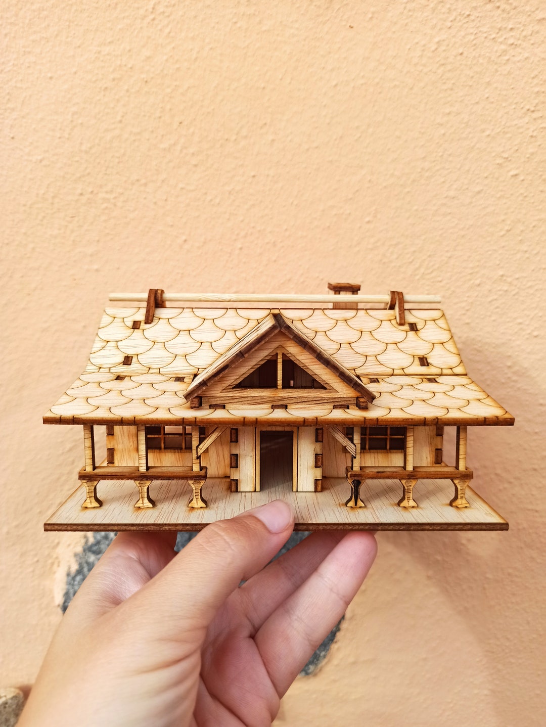 Laser Cut Wooden Mountain House DIGITAL PATTERN Pdf Ai Plt Rld Svg Dxf ...