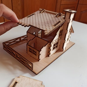 Laser Cut Wooden House DIGITAL PATTERN Pdf Ai Plt Rld Svg Dxf - Etsy