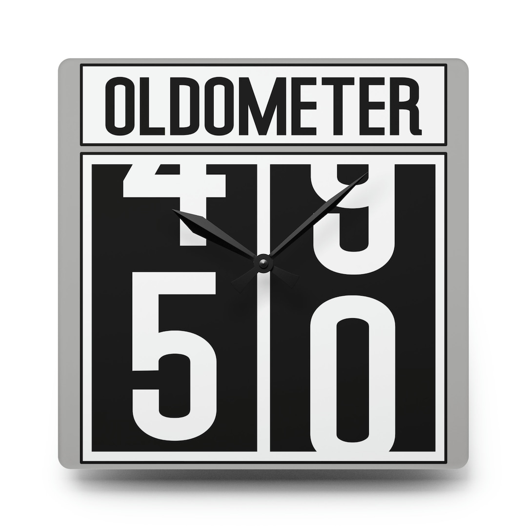 50th Birthday Gift, Vintage 1973, Oldometer Wall Clock, Unique Birthday ...