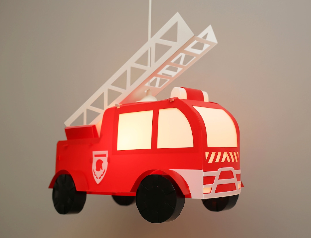 Children's Pendant Lamp FIRE TRUCK - Etsy