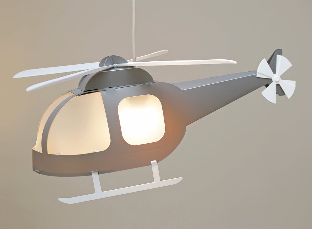 GREY HELICOPTER Children's Pendant Lamp - Etsy